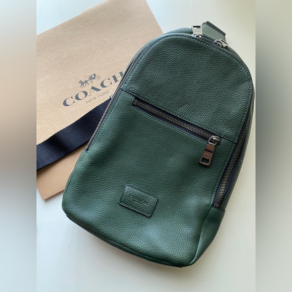 Coach | Bags | Coach Leather One Shoulder Bag In Green New | Poshmark